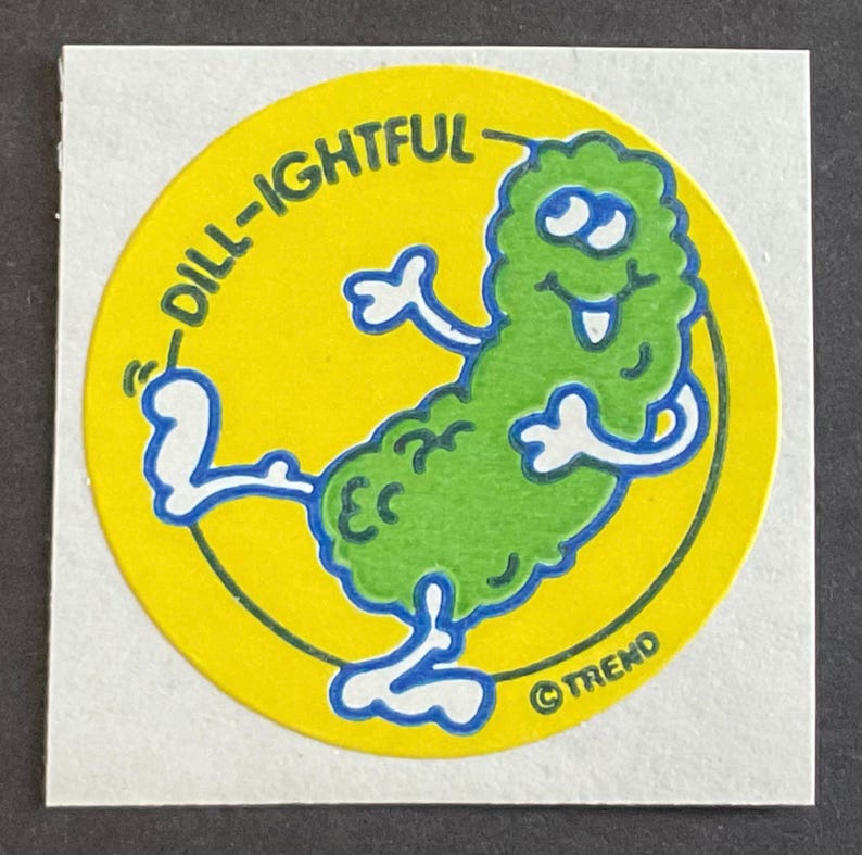 VINTAGE Stickers - Scratch & Sniff - Trend - Dill Pickle - I COMBINE ...