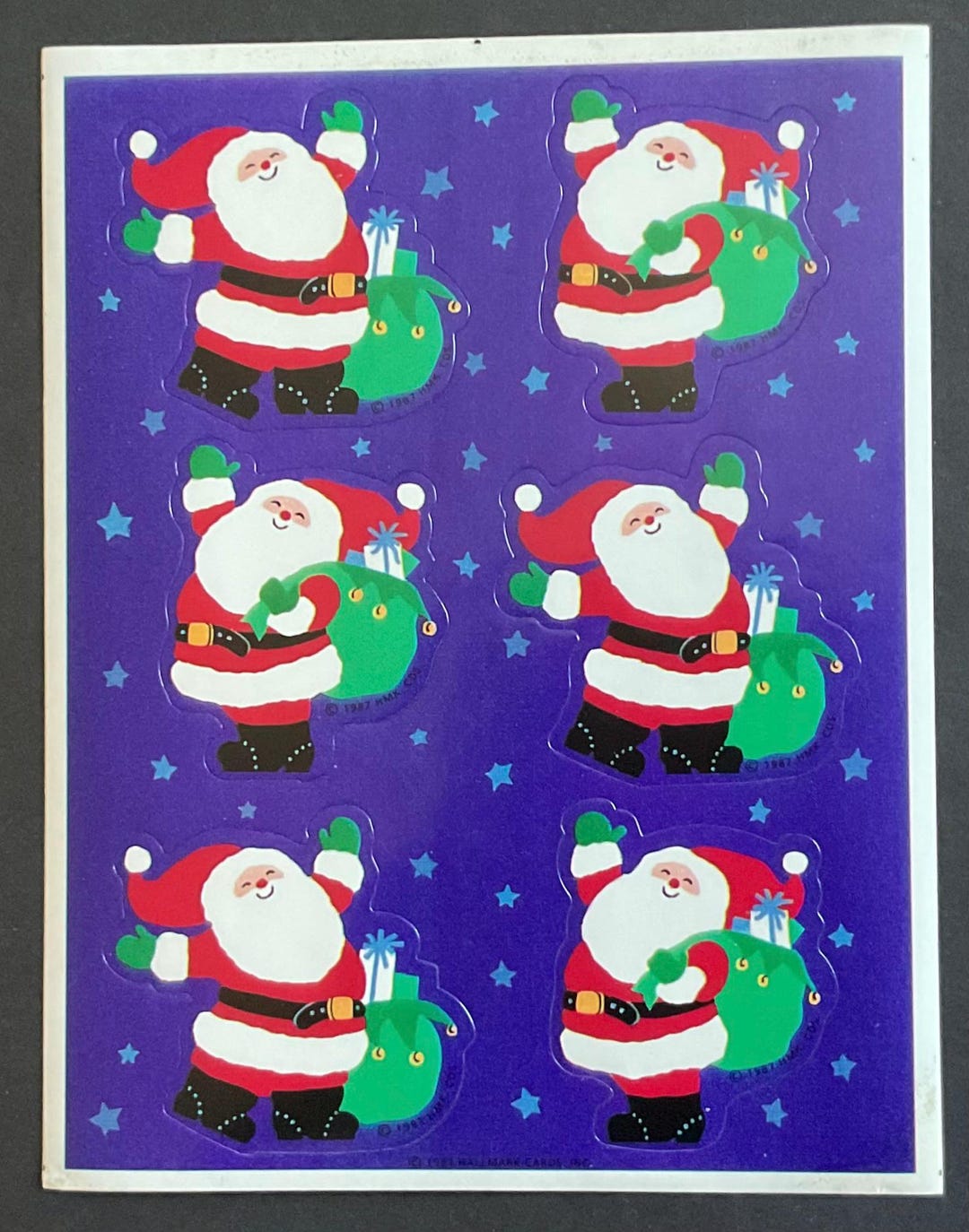 VINTAGE Stickers - Hallmark - Christmas - Santas - I COMBINE SHIPPING ...