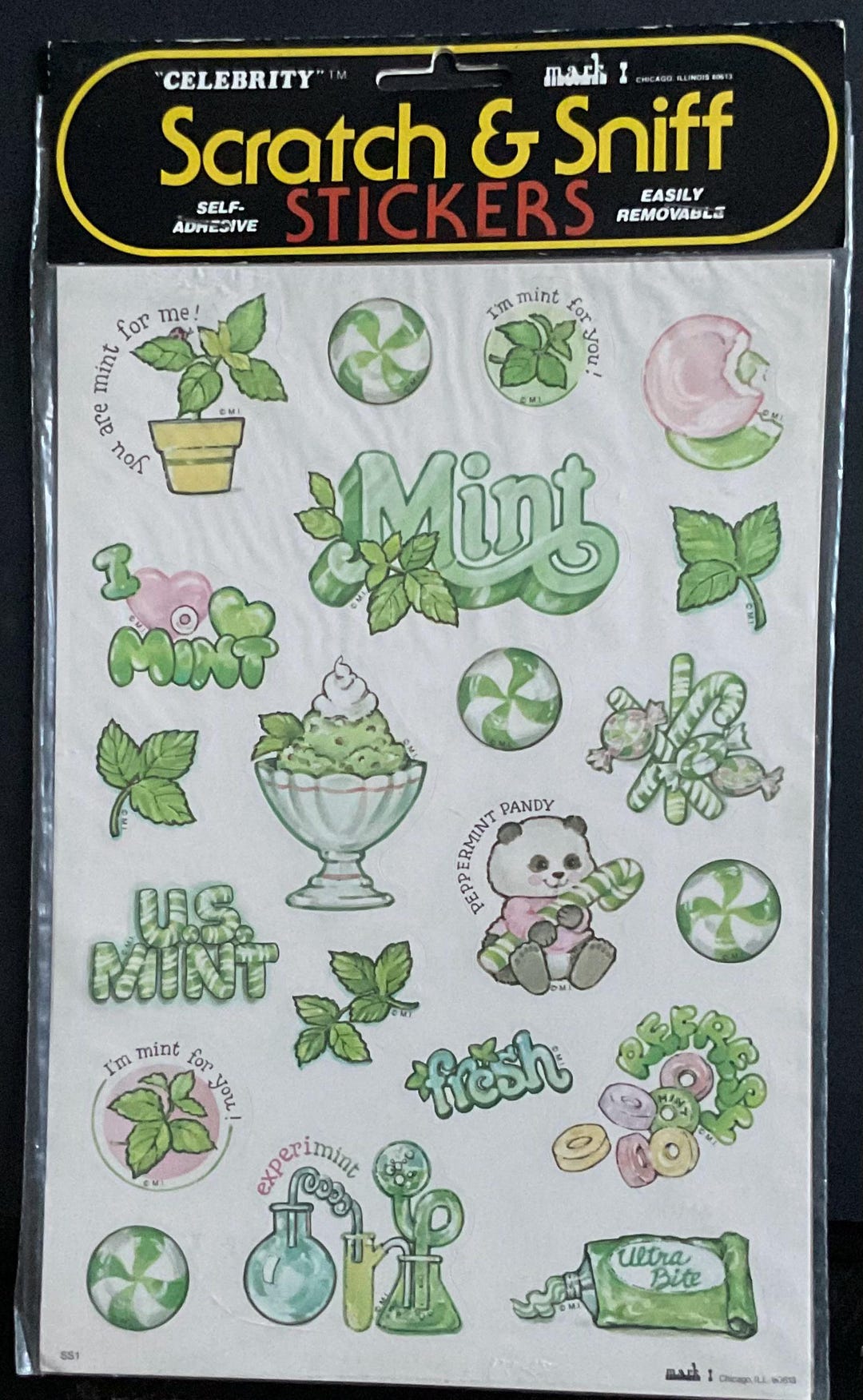 NIP Vintage Stickers - Mark 1 Celebrity - Scratch & Sniff - MINT - Etsy