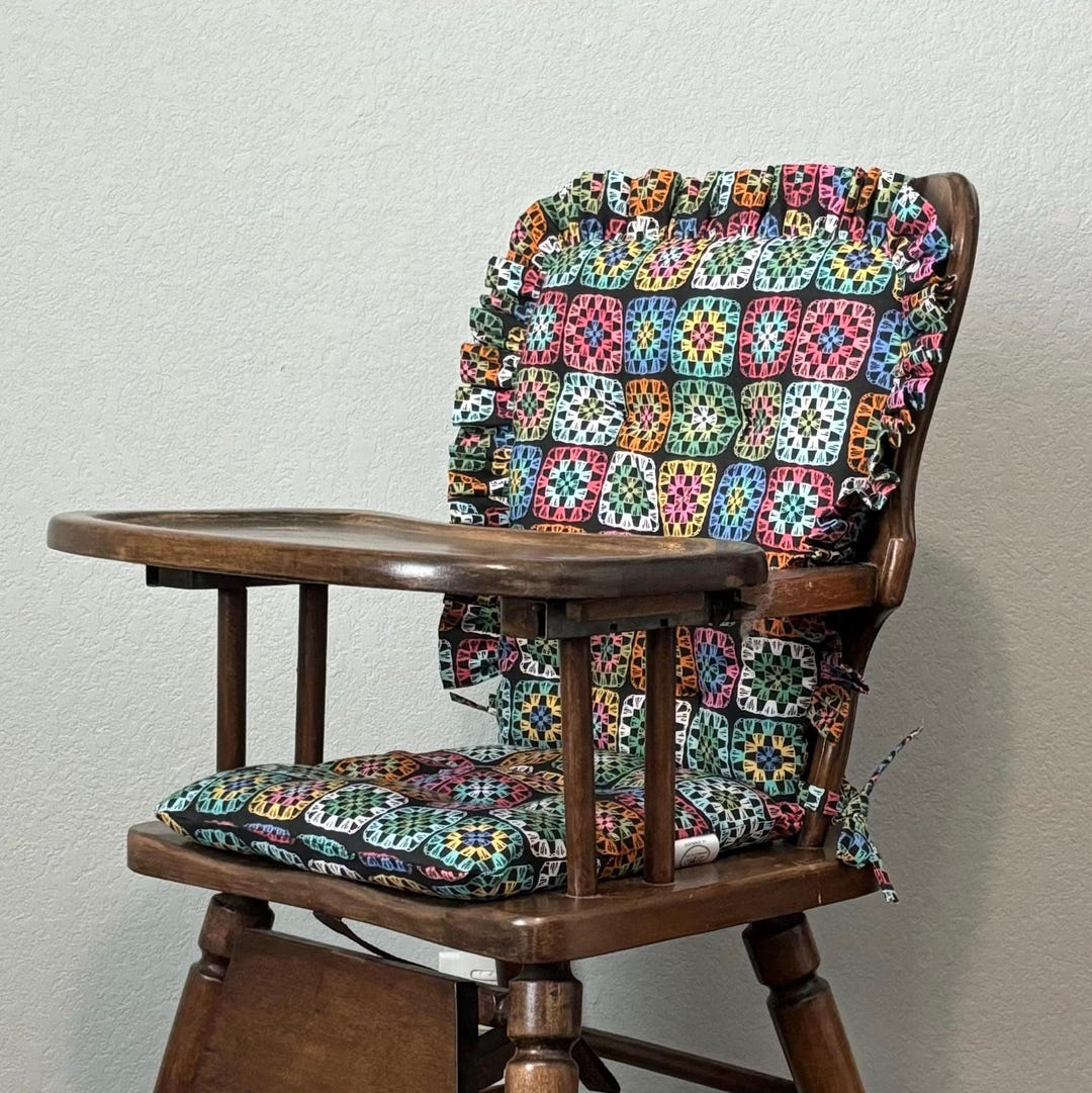 Highchair Cushion, Custom Made to Fit Your Vintage Wooden Highchair - Etsy