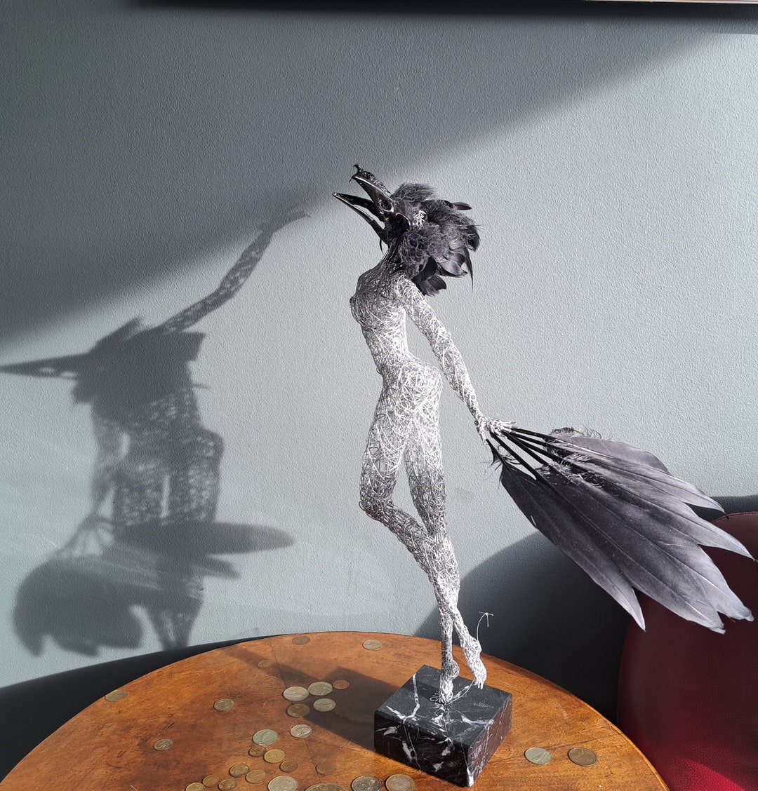 Metamorphosis Wire Art, Wire Winged Sculpture, Take Flight Statue, All ...