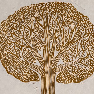 Large Tree Block Print - Etsy
