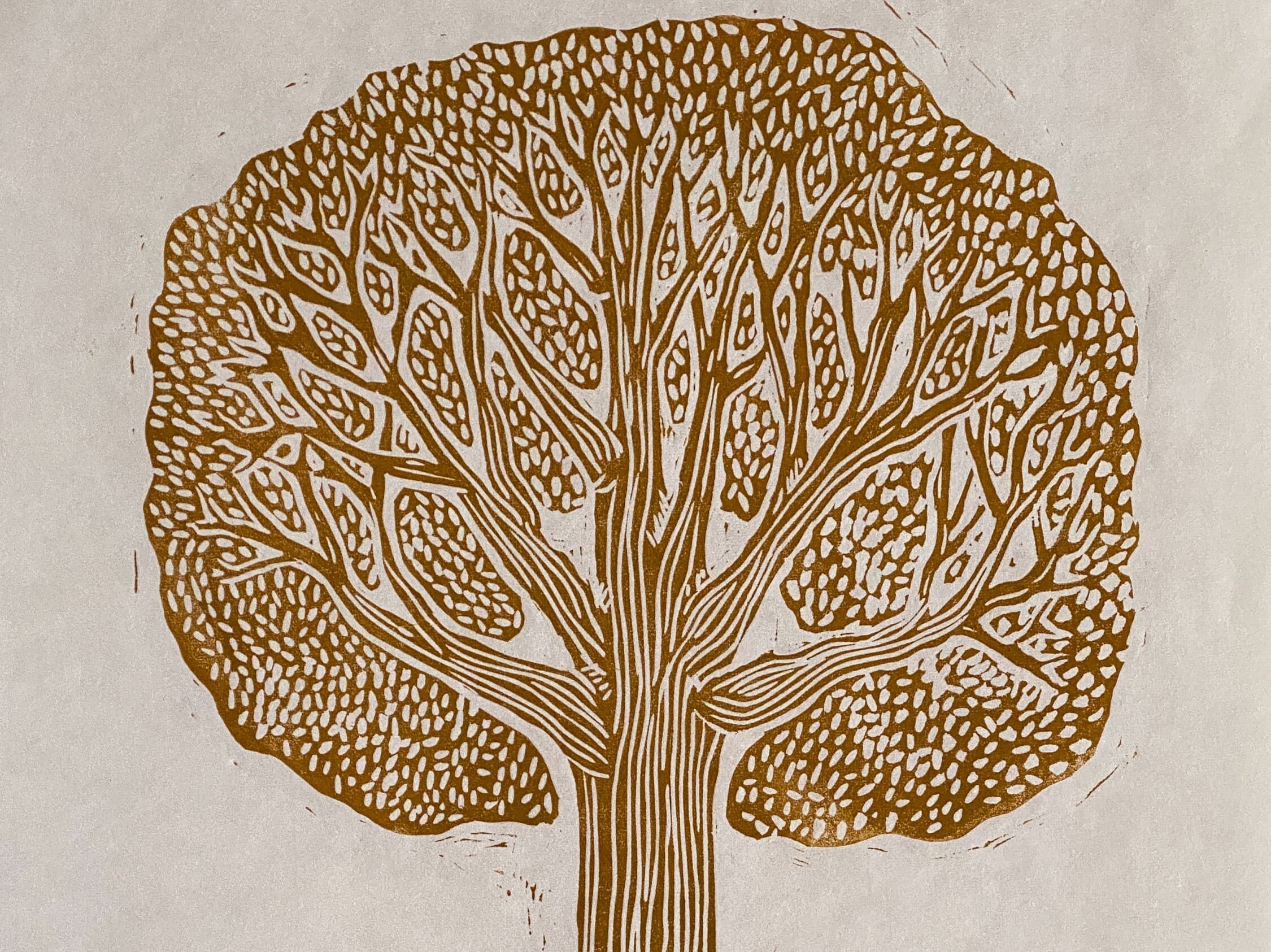 Large Tree Block Print - Etsy
