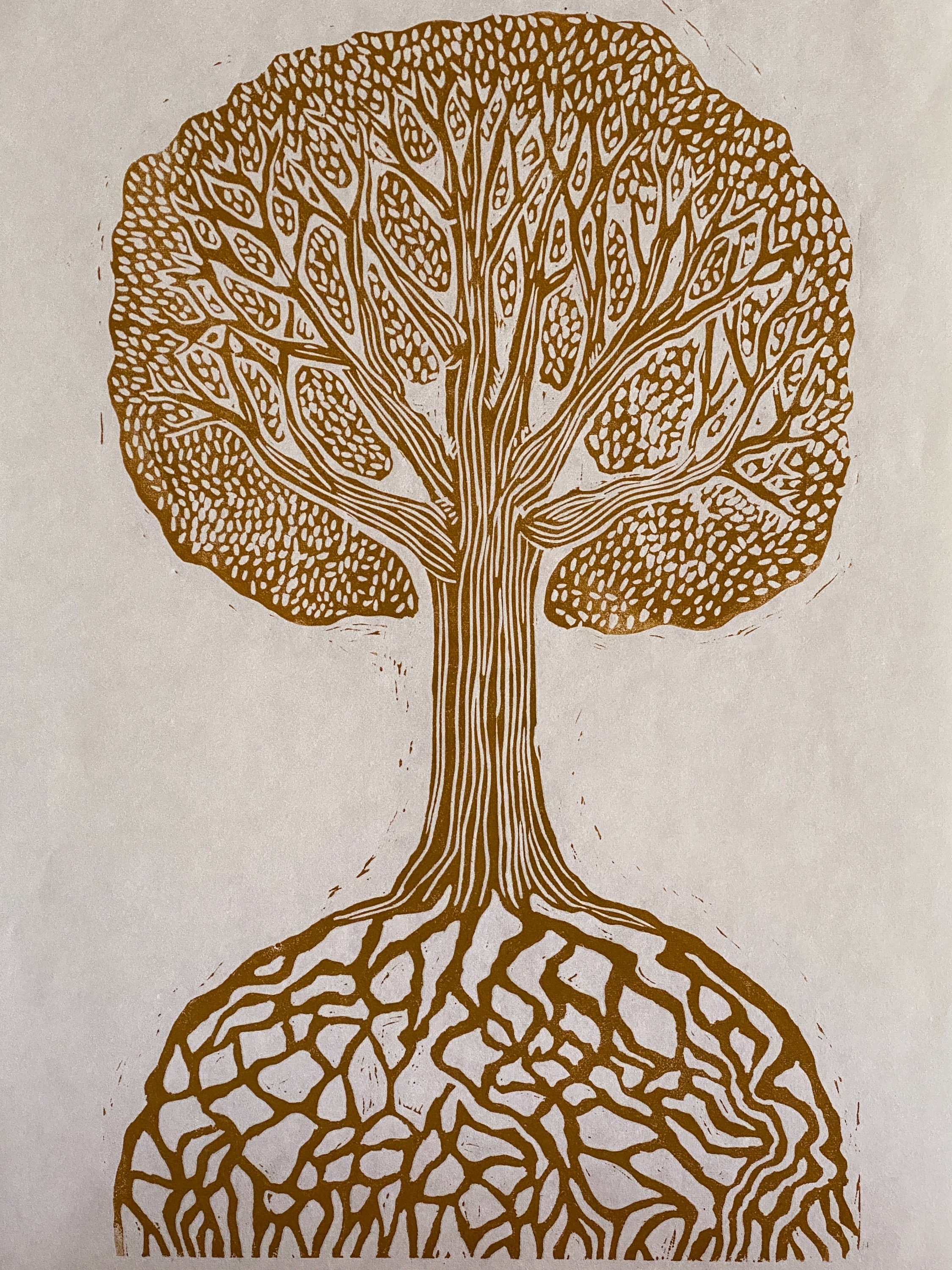 Large Tree Block Print - Etsy