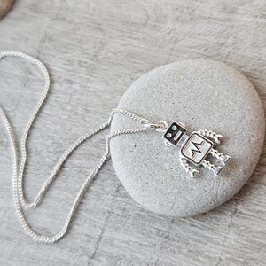 Robot Sterling Silver Necklace * Robot Pendant * Gift for Her * - Etsy