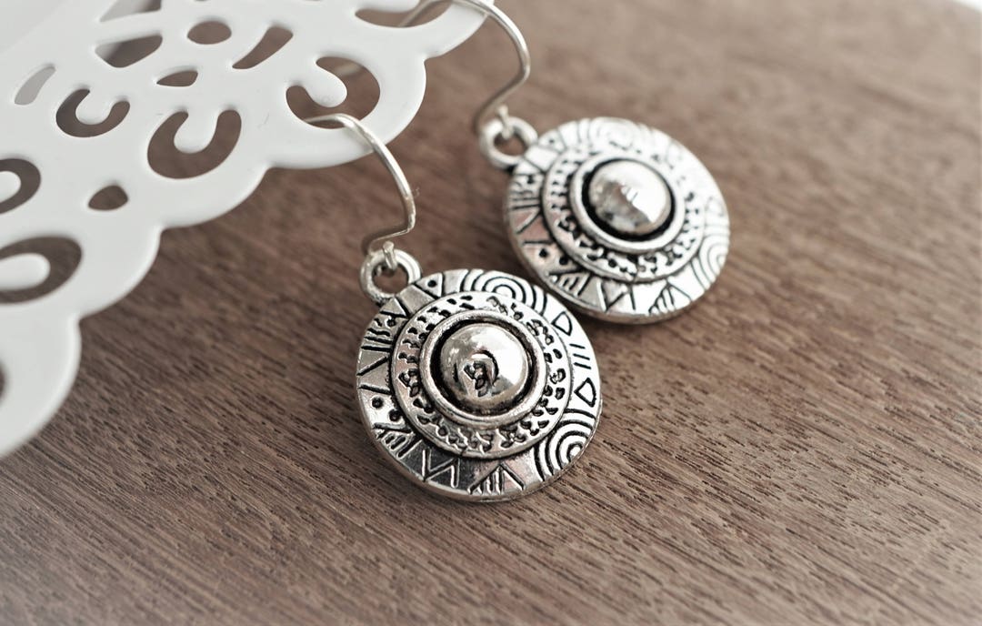 Round Earrings, Boho* Hippy* Ethnic* Tribal* Oriental* Bohemian ...