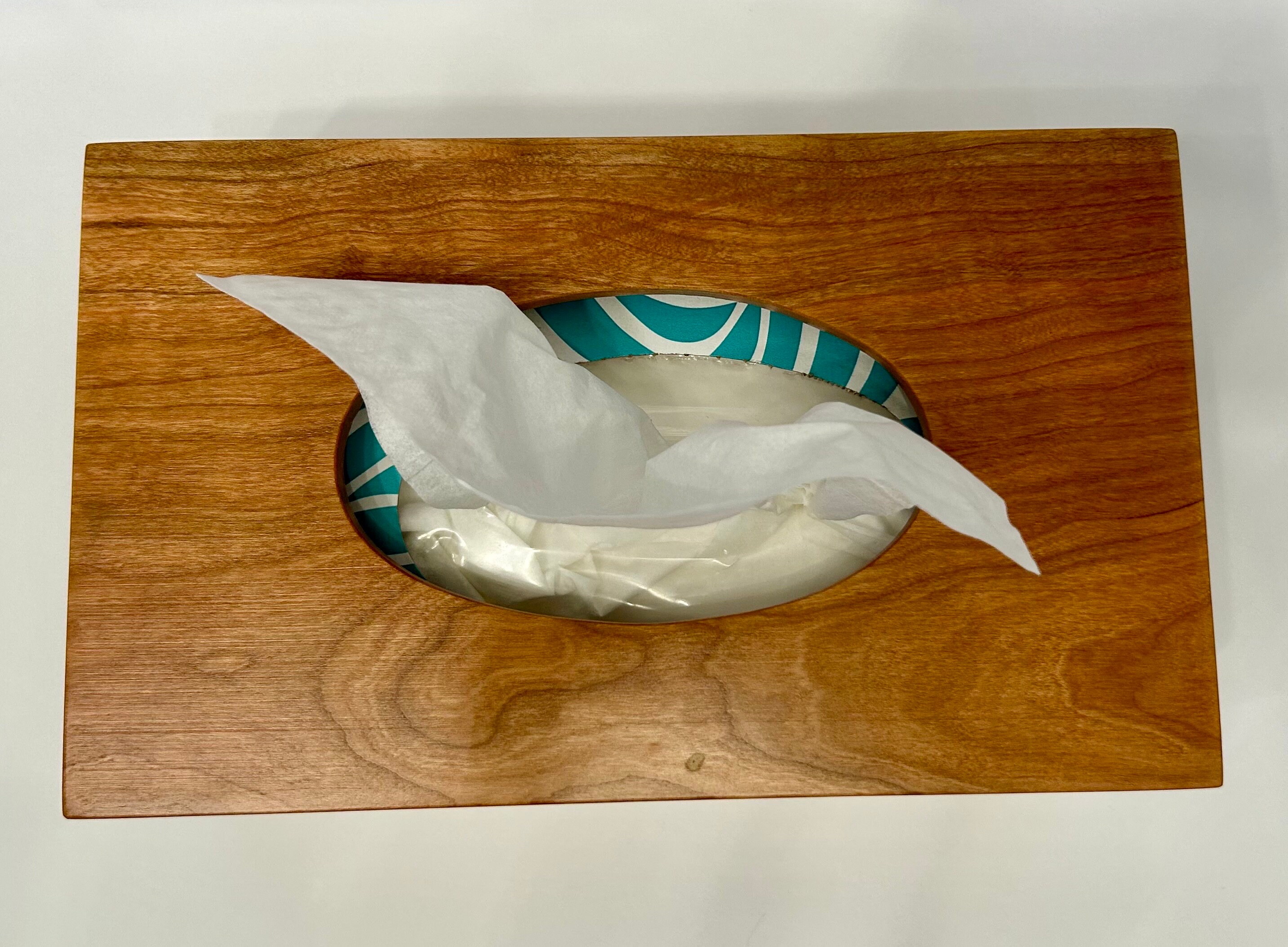 Cherry & Curly Red Oak Tissue Box Cover - Etsy