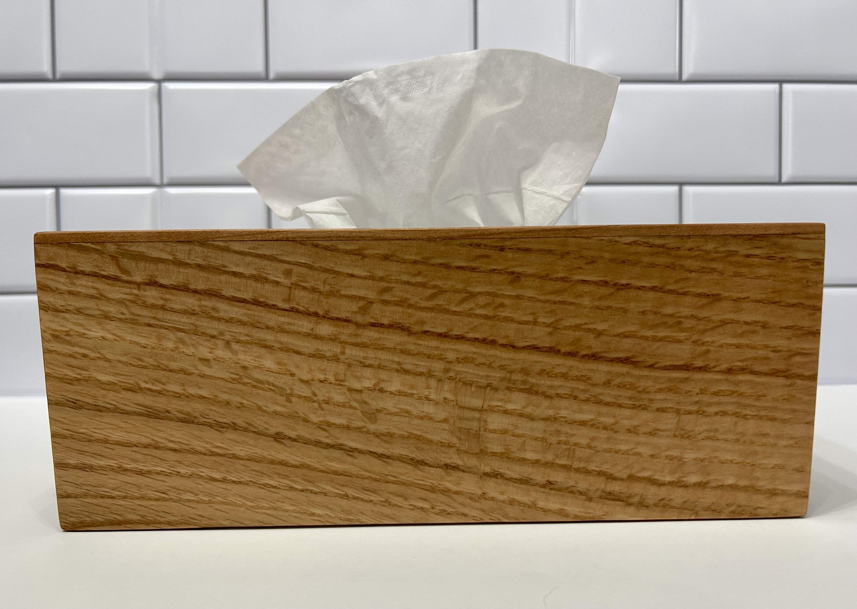 Cherry & Curly Red Oak Tissue Box Cover - Etsy