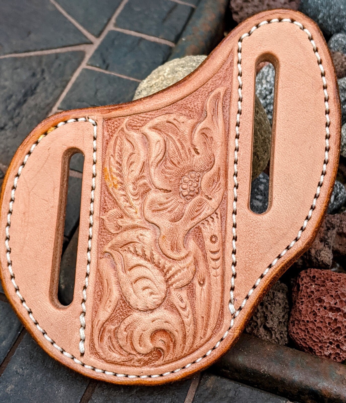Case Trapper Knife Sheath Leather Pancake Tooled - Etsy