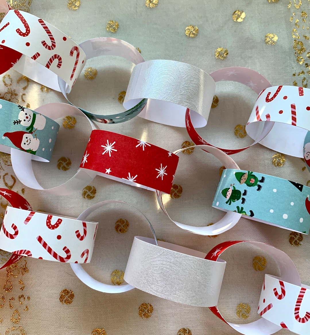 DIY Christmas Paper Chain Kit Makes 16 Feet 3 Styles - Etsy