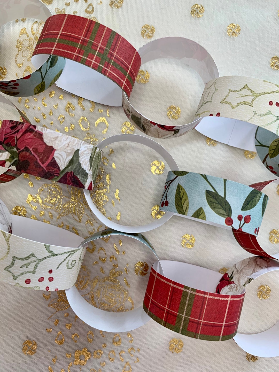 DIY Christmas Paper Chain Kit - Makes 16 Feet - 5 Styles - Etsy