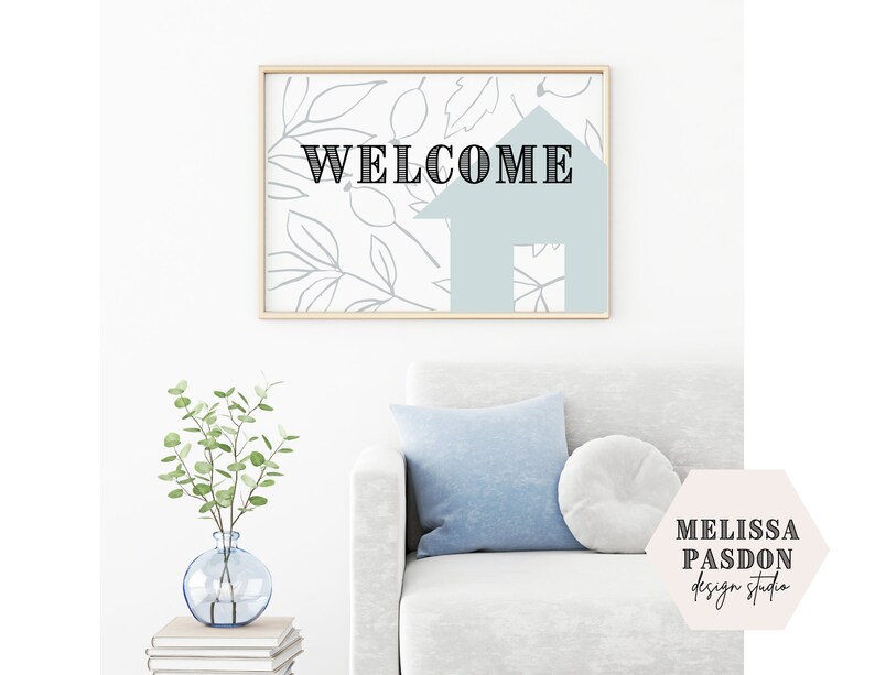 Welcome Home Printable Wall Art Home Decor Instant - Etsy