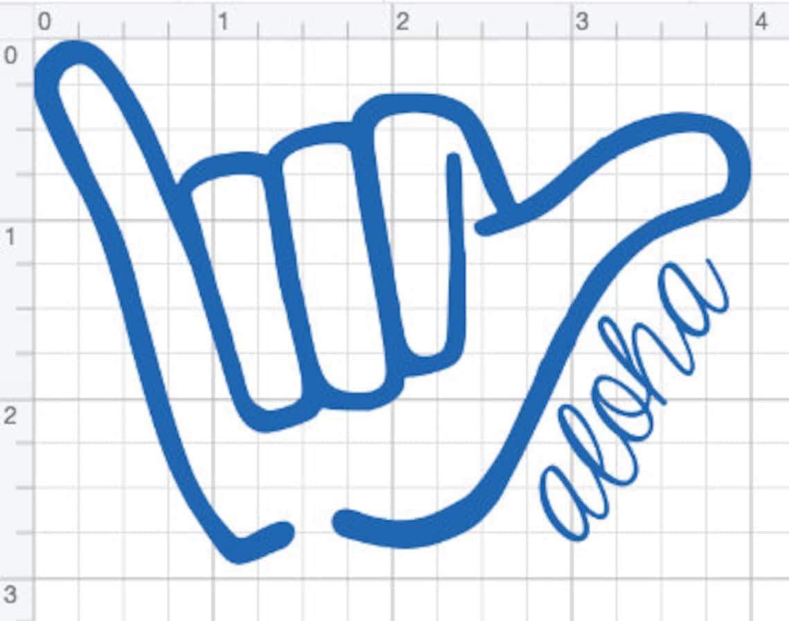 Shaka Aloha Sticker Hawaii Sticker Shaka Sticker Hawaii | Etsy