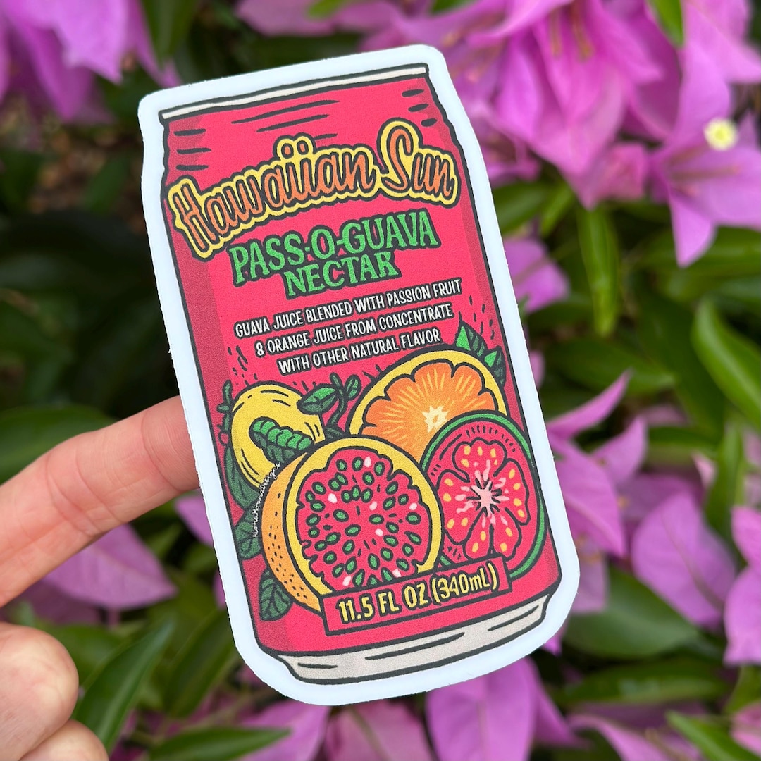 POG Juice Sticker: Hawaiian Drink Decal - Water Resistant Vinyl - Etsy