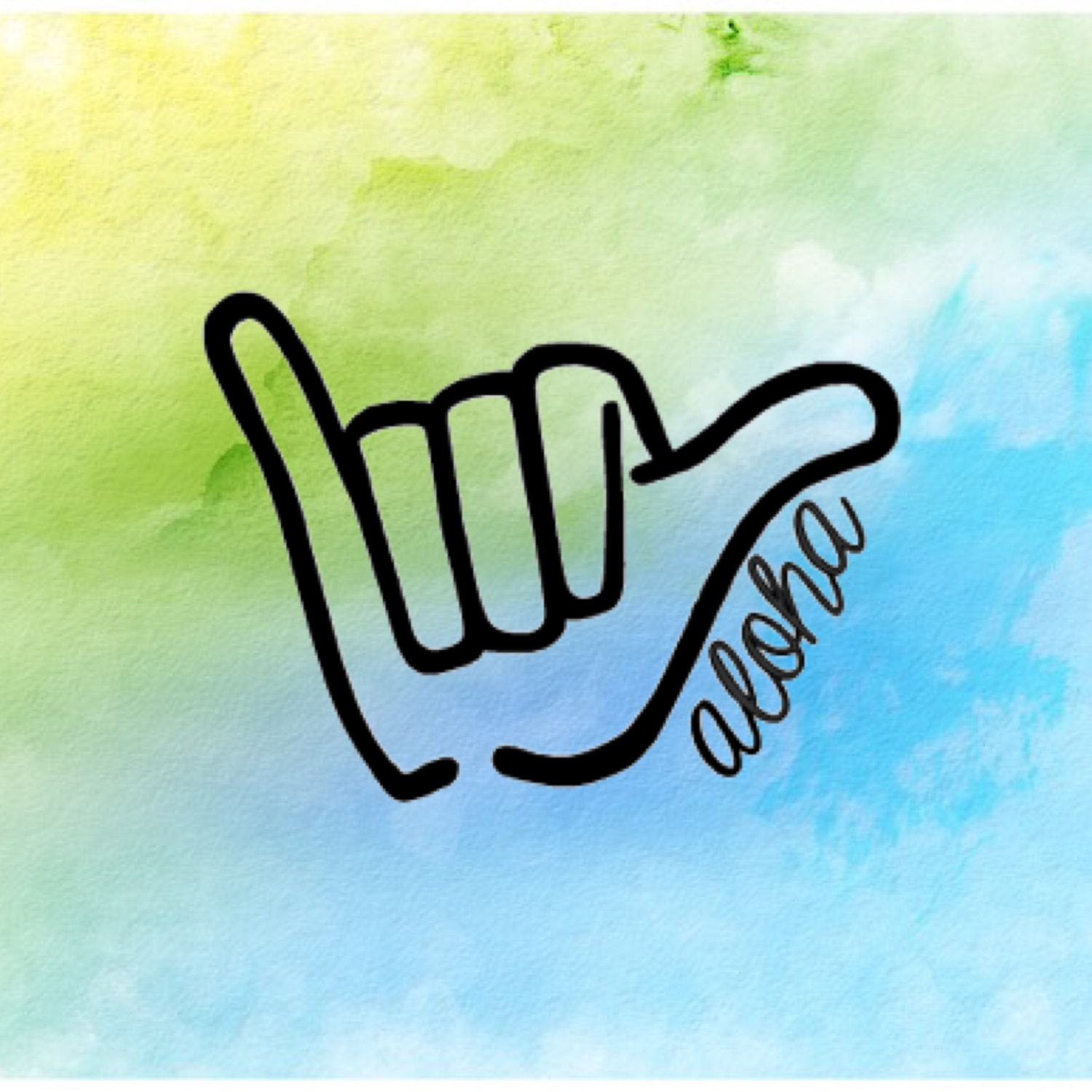 Shaka Aloha Sticker Hawaii Sticker Shaka Sticker Hawaii | Etsy