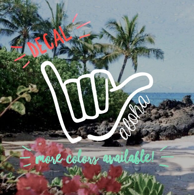Shaka Aloha Sticker Hawaii Sticker Shaka Sticker Hawaii | Etsy