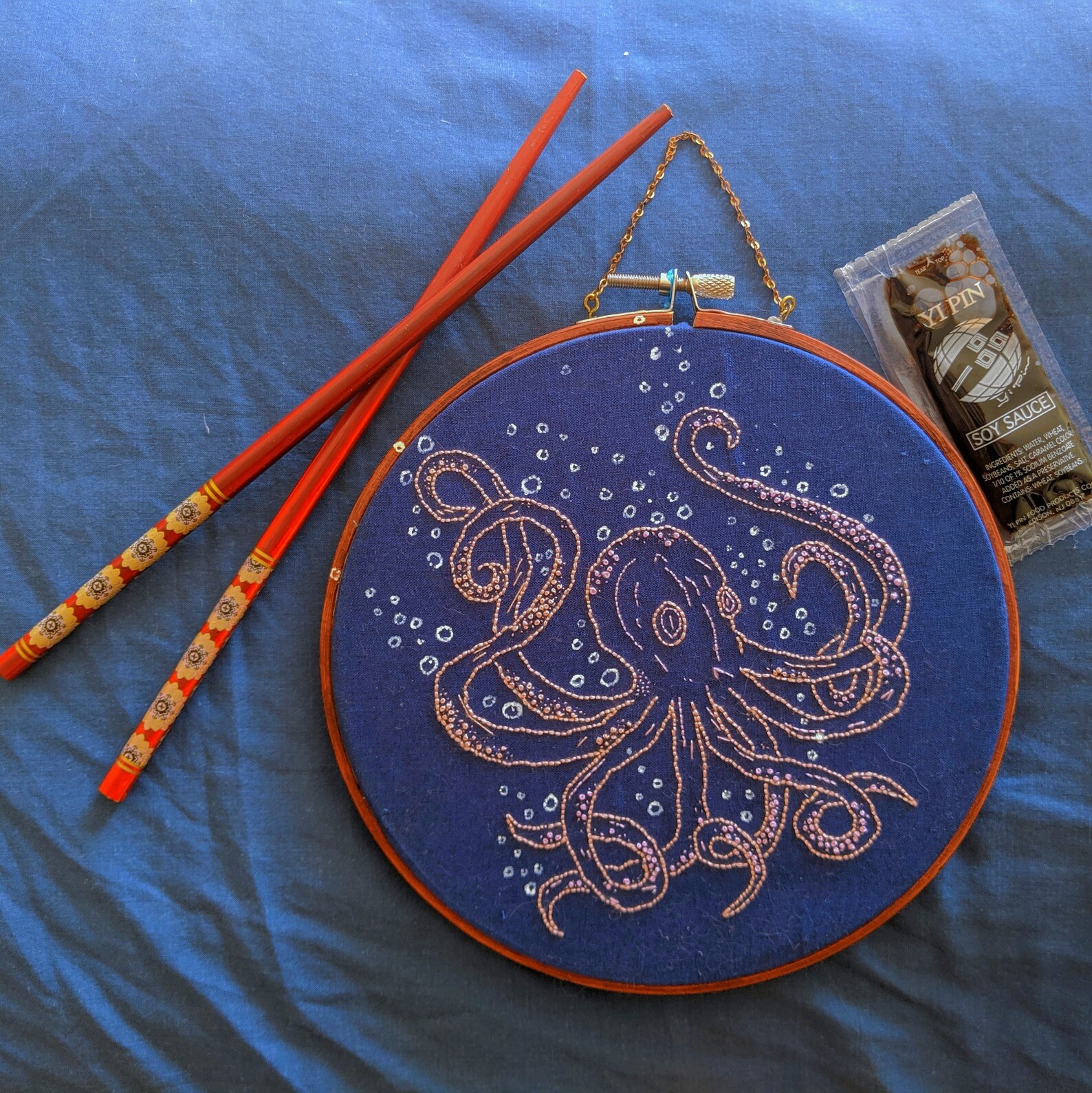 Ten Tickles Embroidery - Octopus Embroidery Hoop Under the Sea Marine ...