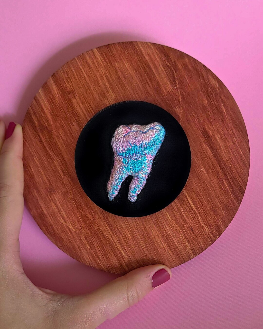 ORIGINAL - the Topographic Tooth Hand Embroidery Dental Wall Art - Etsy