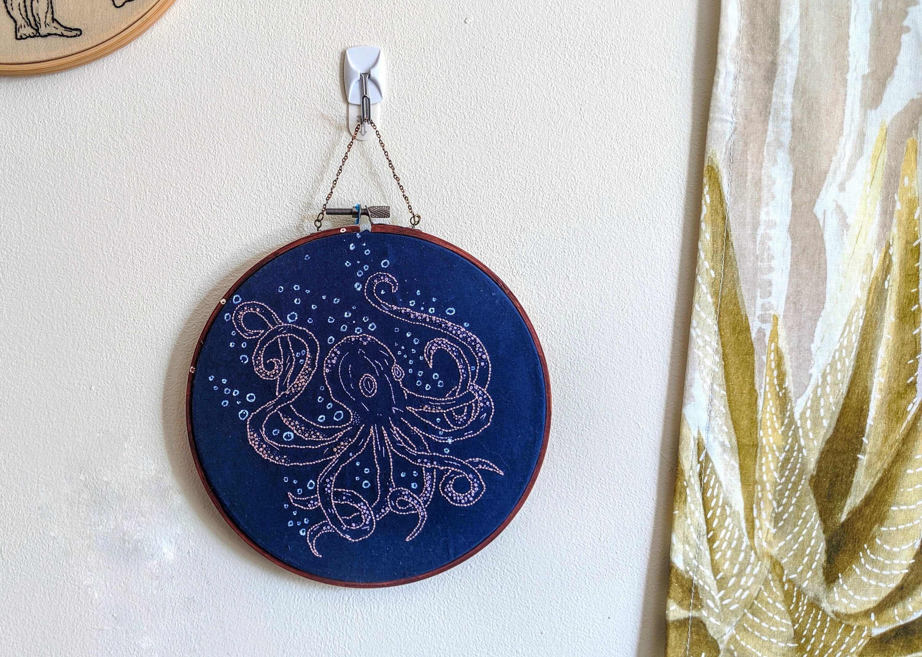 Ten Tickles Embroidery - Octopus Embroidery Hoop Under the Sea Marine ...