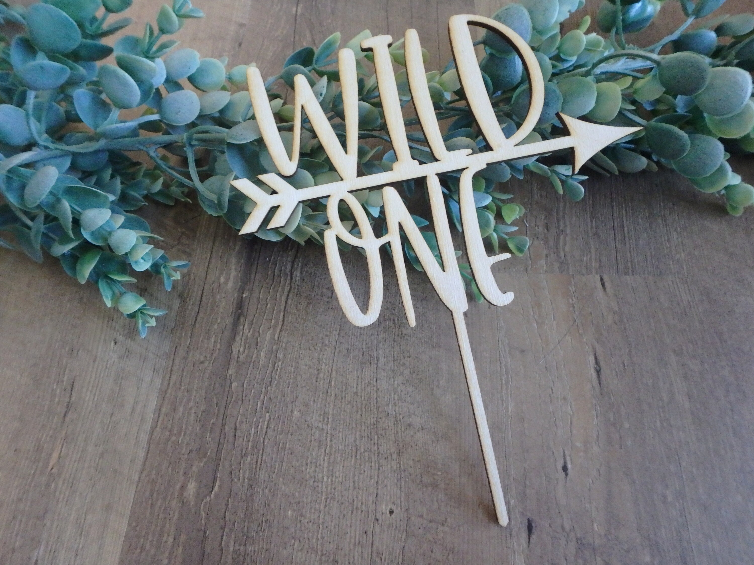 Wild One Cake Topper First Birthday Cake Topper Wood Cake - Etsy