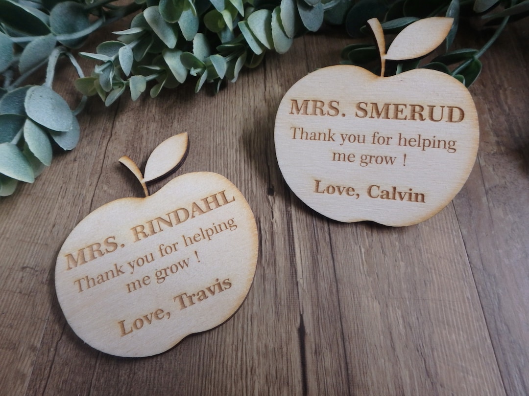 Personalized Teacher Magnet , Apple , Teacher Gifts , Teacher ...