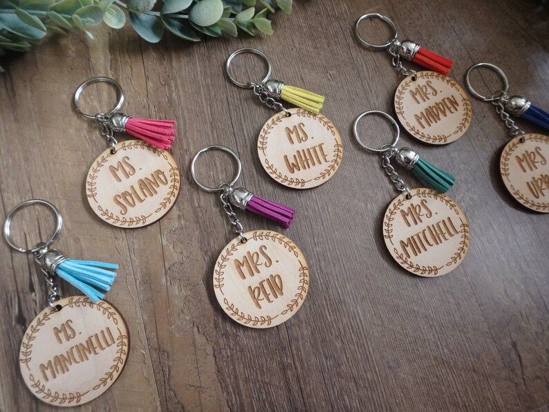 Personalized teacher key chains coach key chains custom | Etsy