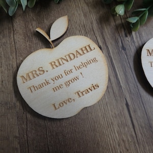 Personalized Teacher Magnet , Apple , Teacher Gifts , Teacher ...