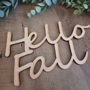 Hello Fall Wood Cutout , Holiday Cutouts , Fall Wood Cutout , Fall ...