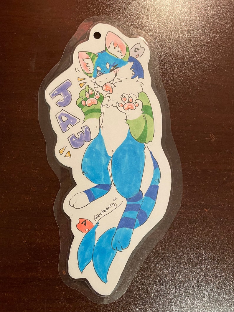 Handdrawn Fullbody Fursuit Badge - Etsy