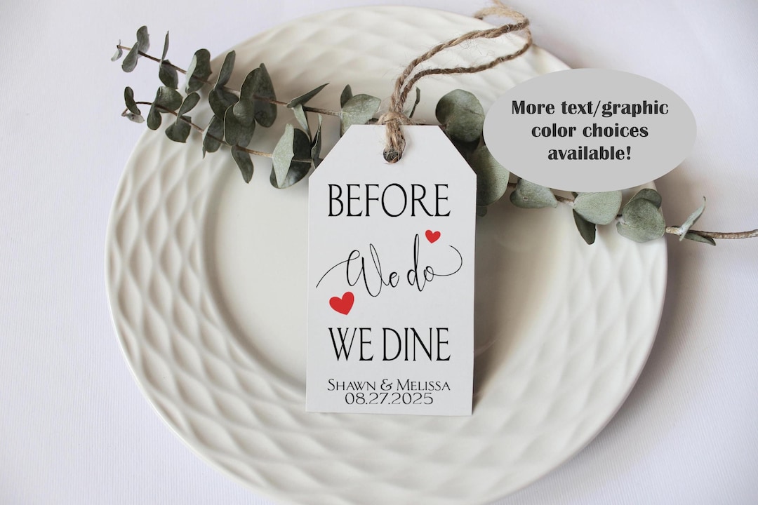 Pack of 40 Before We Do We Dine Rehearsal Dinner Gift Tag, Wedding ...