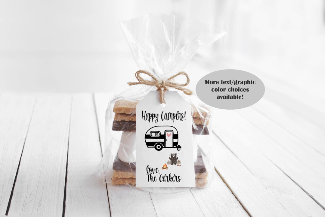 Pack of 40 Happy Campers Tag, Camping Tags, Camping Birthday Tag ...