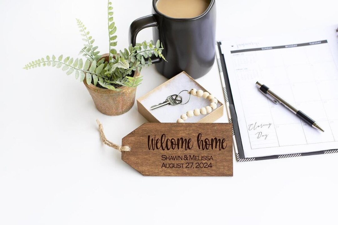 Wooden Welcome Home Tag, New Home Tag, Our First Home Tag, Mr. and Mrs ...