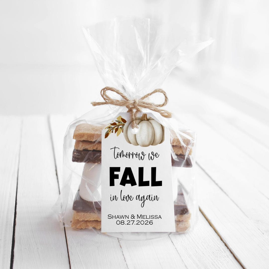 Tomorrow We Fall in Love Again Rehearsal Dinner Favor Tag, It's Fall Y ...