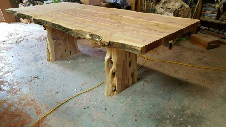 Cedar Table, Rustic Cedar Dining Table, Cedar Dining Table, Live Edge ...