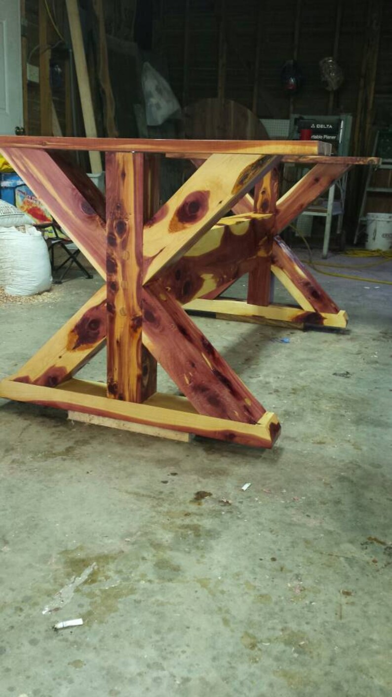 Cedar Table, X Frame Dining Table, Cedar Dining Table, Picnic Table ...