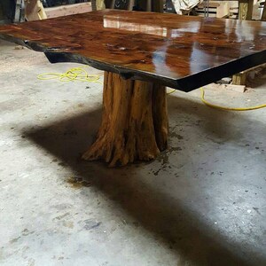 Stump Table, Cedar Table, Live Edge Table, Cedar Dining Table. 6' Table ...