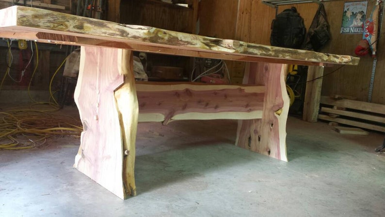 Cedar Table, Rustic Cedar Dining Table, Cedar Dining Table, Live Edge ...