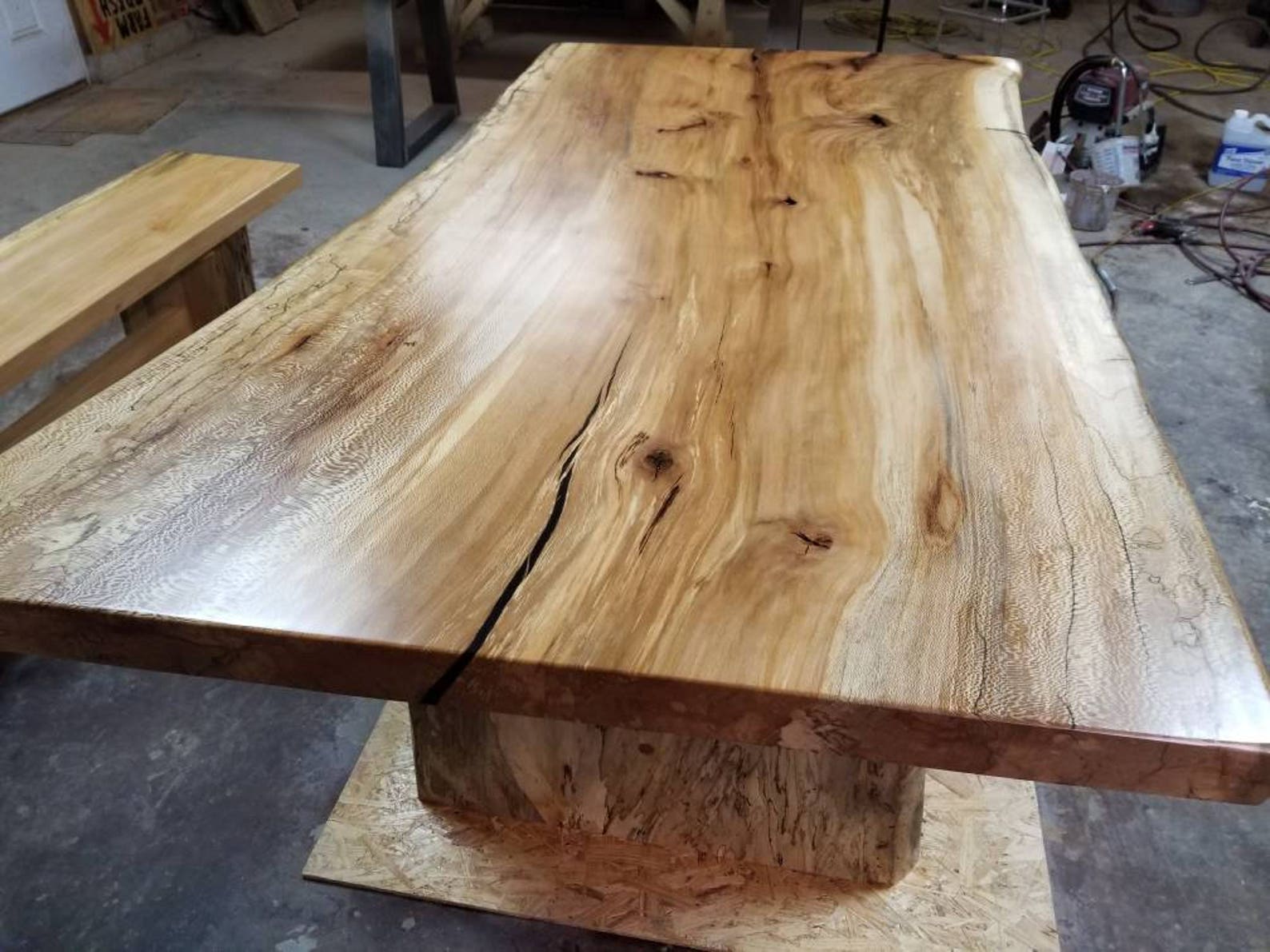 Beautiful!! Live Edge Sycamore Dining Set 8' X 45" - Etsy