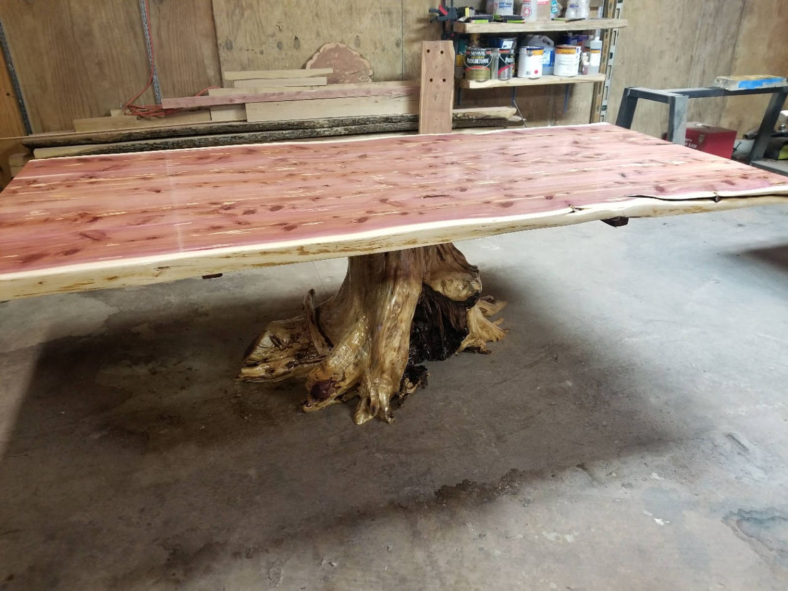 Conference Table, Cedar Stump Table - Etsy