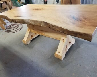 Beautiful Live Edge Sycamore Dining Set 8' X 45 | Etsy