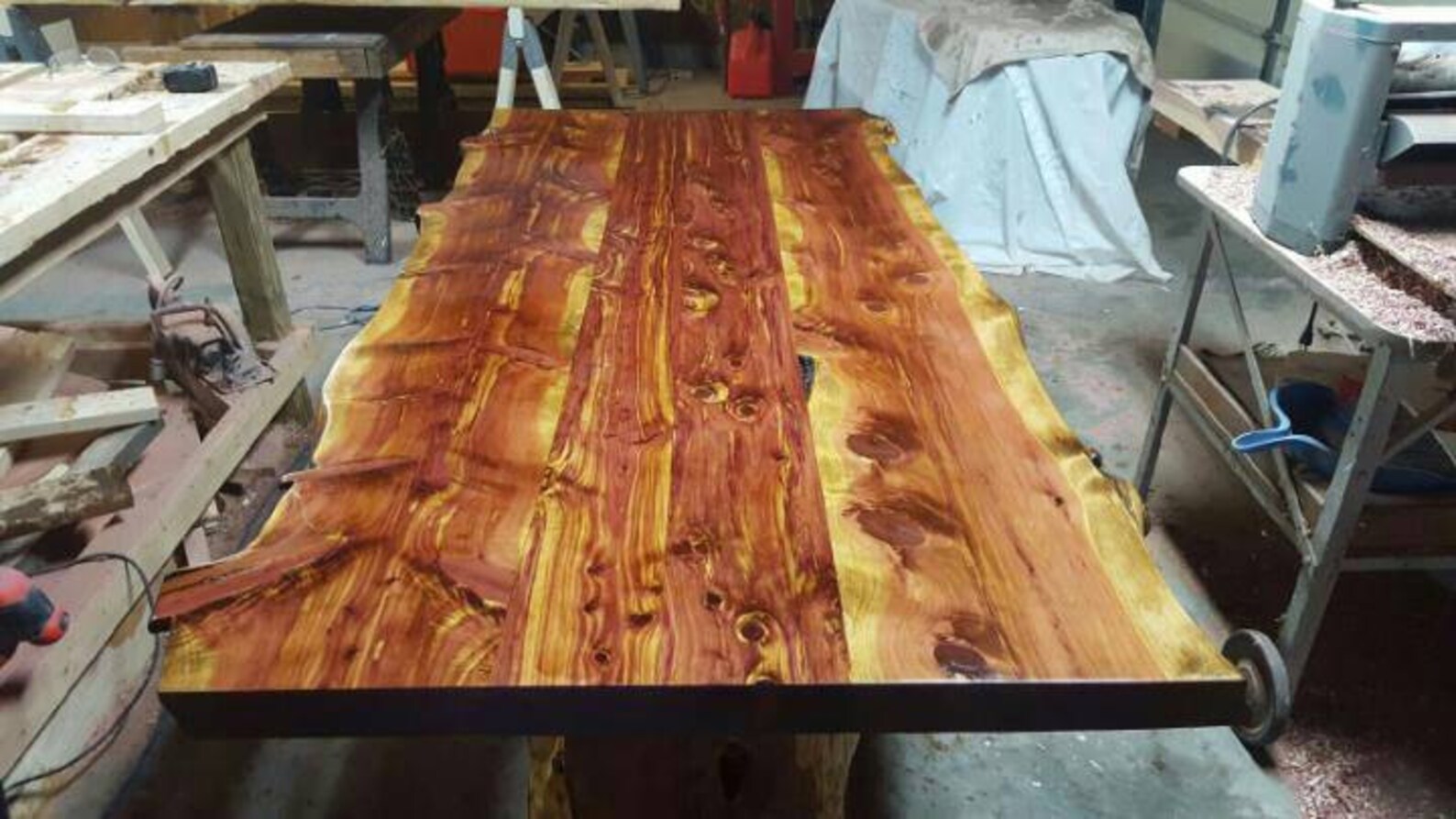 Cedar Table, Rustic Cedar Dining Table, Cedar Dining Table, Live Edge ...