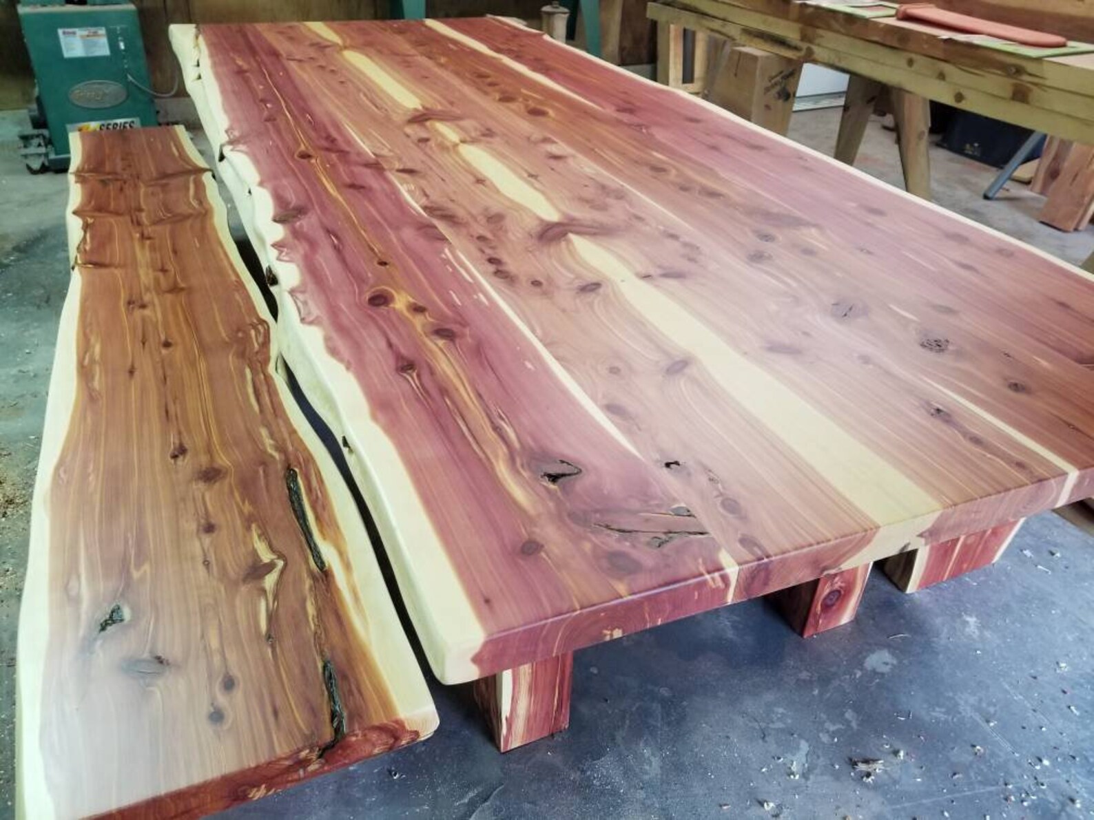 Live Edge Eastern Red Cedar Dining Set**** Gorgeous! - Etsy