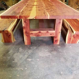 Live Edge Eastern Red Cedar Dining Set**** Gorgeous! - Etsy