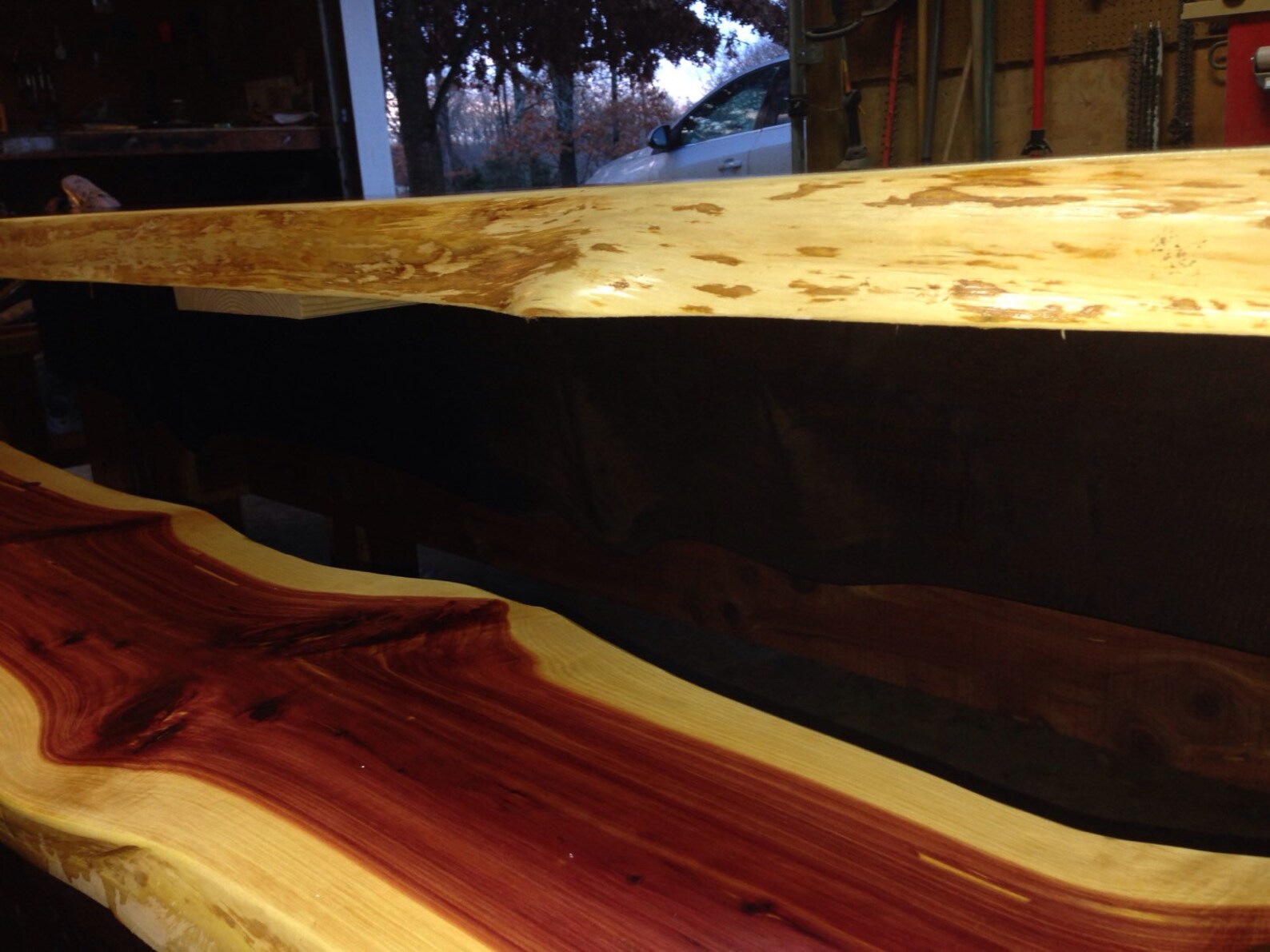 10' Table! Cedar Table, Live Edge Table, Cedar Dining Set, Farm Table ...