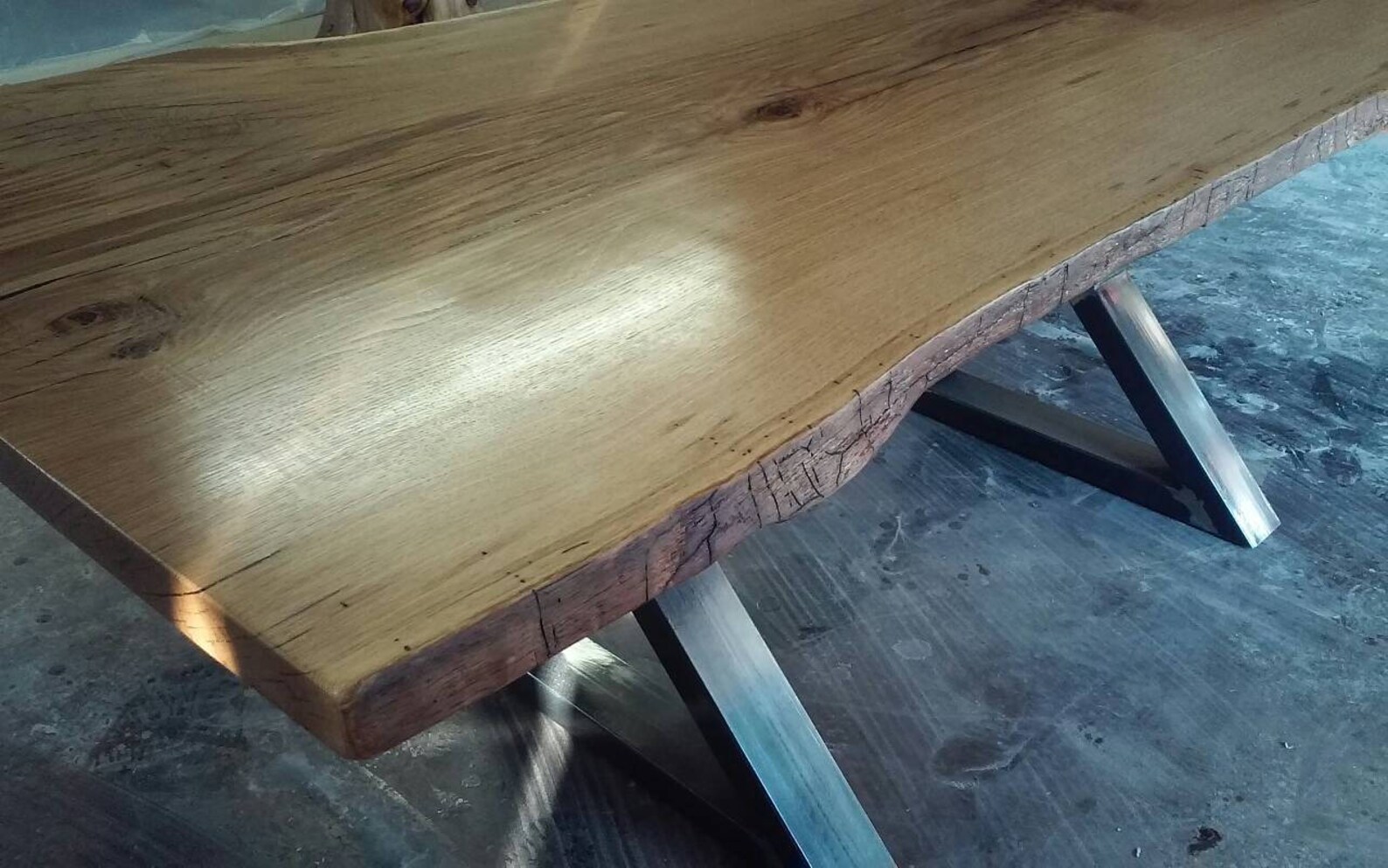 Live Edge, Spalted Burr Oak Dining Table Single Piece Top - Etsy