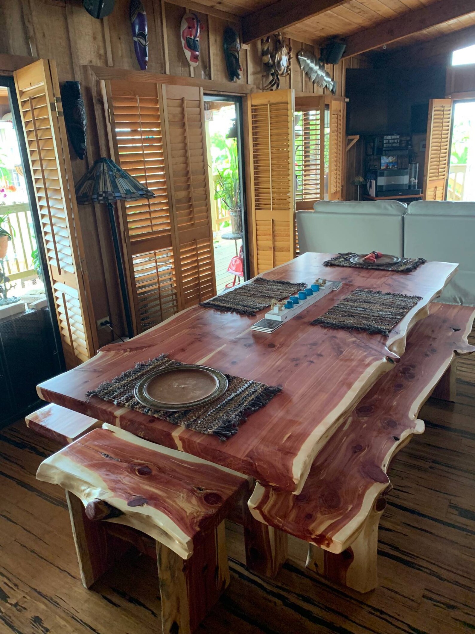 10' Table! Cedar Table, Live Edge Table, Cedar Dining Set, Farm Table ...