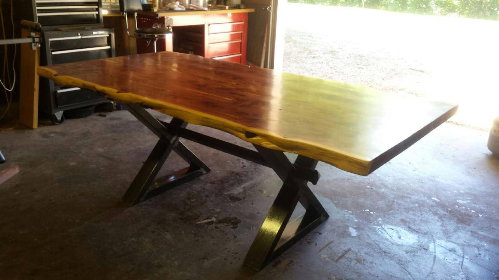 Cedar Dining Table With Custom Base Cedar Table Live Edge - Etsy