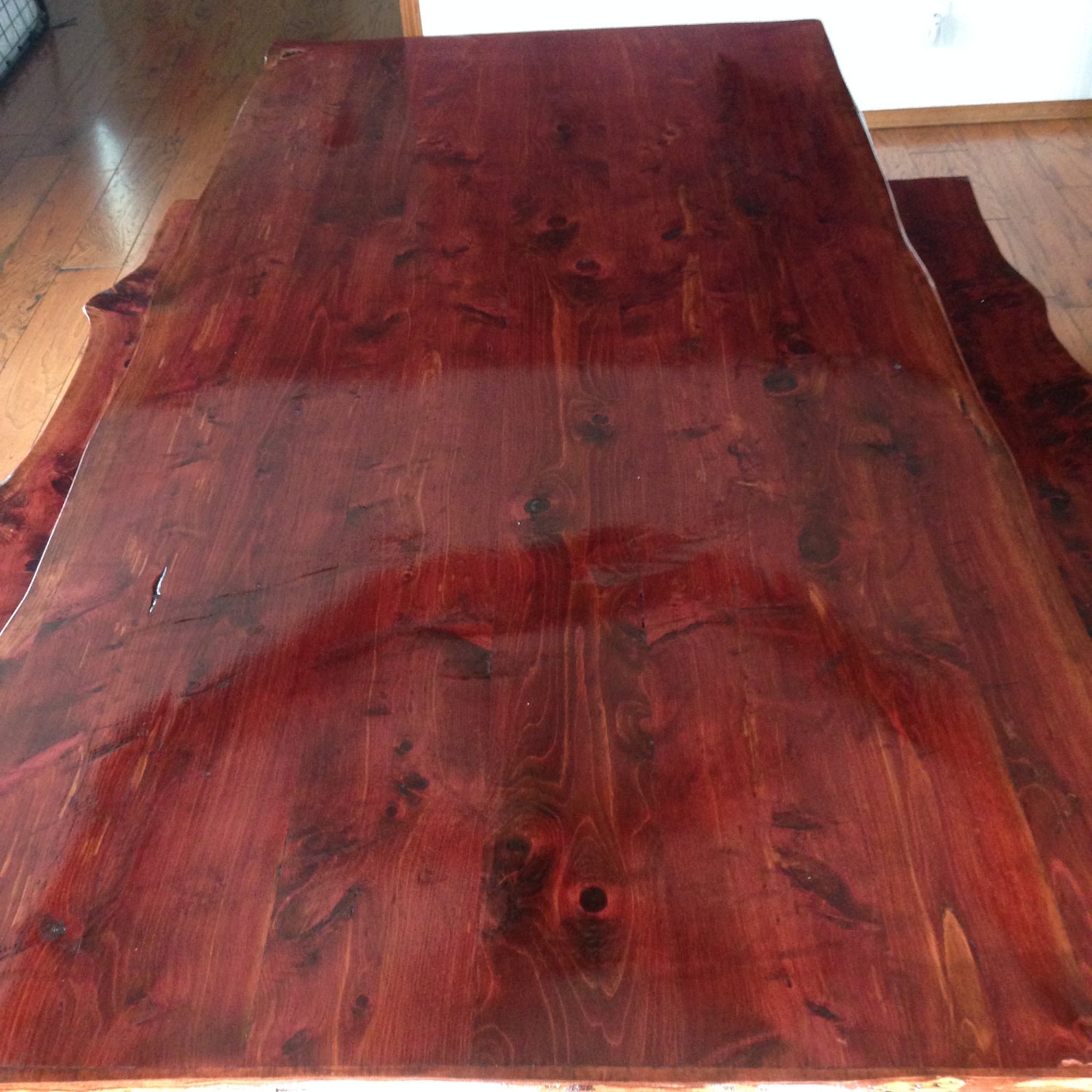 Cedar Table, Rustic Table, Farm Table, Live Edge Table, Cedar Dining ...
