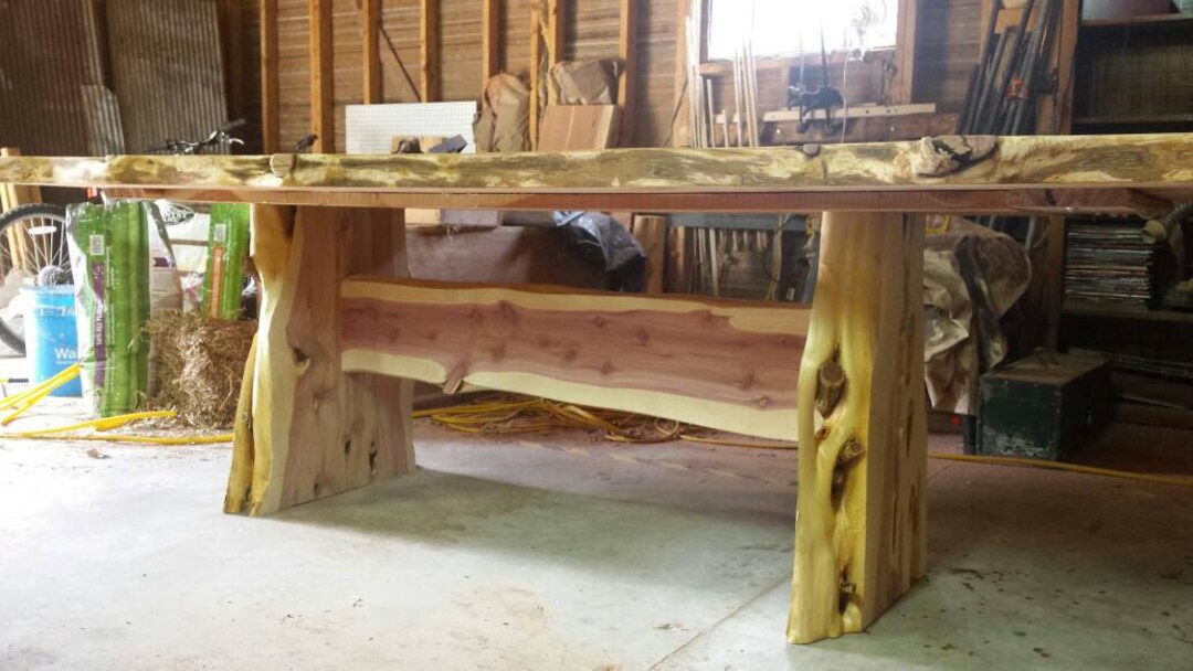 Cedar Table, Rustic Cedar Dining Table, Cedar Dining Table, Live Edge ...