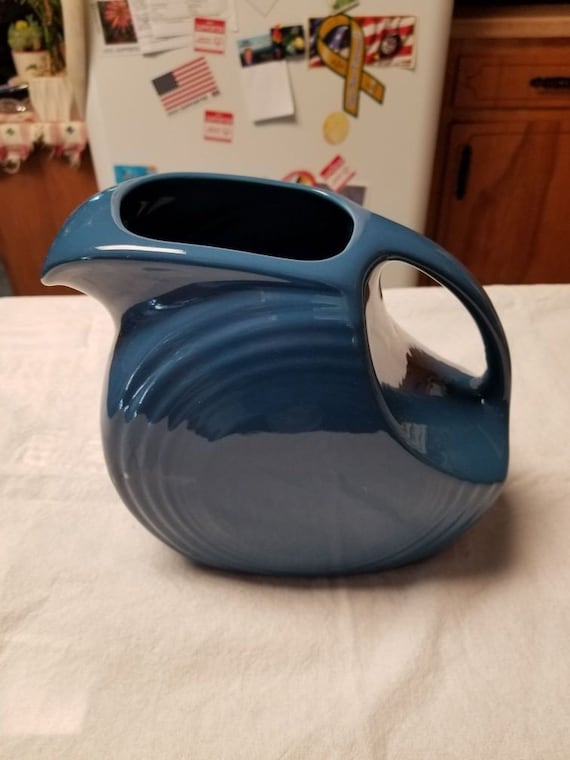 Vintage Blue Fiesta 2 Quart Pitcher by Manufacturer Homer - Etsy